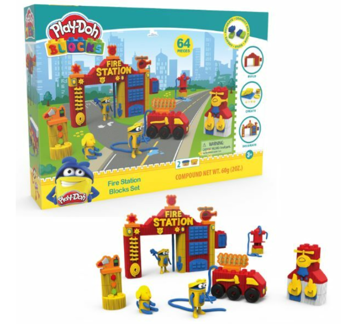 BILDO KOCKE SA PLASTELINOM VATROGASCI 64 DELA 04/3405-1