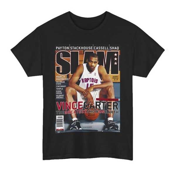 NBA TORONTO RAPTORS VINCE CARTER SLAM T-SHIRT 'BLACK'