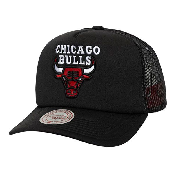 NBA HIDDEN TRUCKER ADJUSTABLE HAT CHICAGO BULLS 'BLACK'