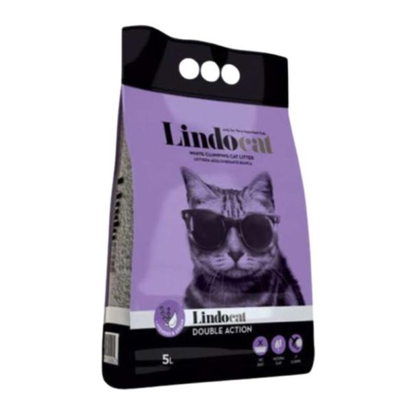 LINDO CAT Grudvajući posip od belog bentonita Doule action lavander 5L