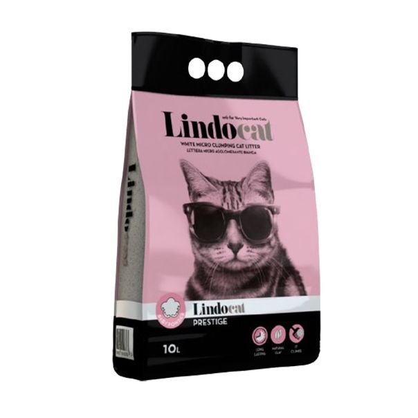 LINDO CAT Grudvajući posip od belog bentonita Prestige baby powder 5L