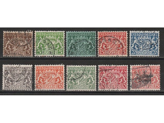 Bayern, Bavaria - 1916-1919 - Dienstmarke