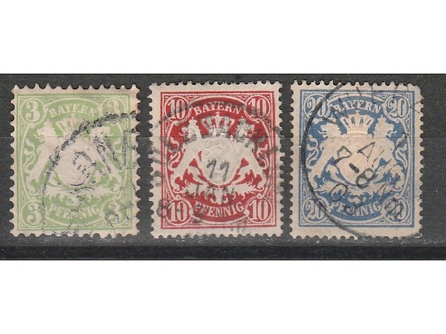 Bavaria, Bayern - 1881 - Coat of Arms