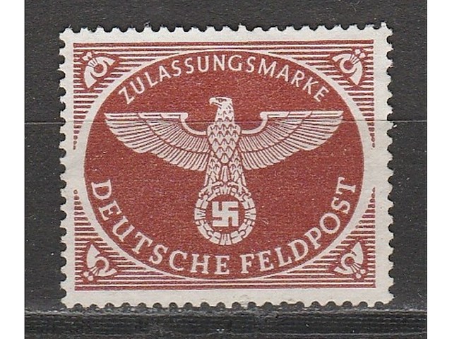 Deutsches Reich - 1942 - Feldpost, Zulassungsmarke-MNG