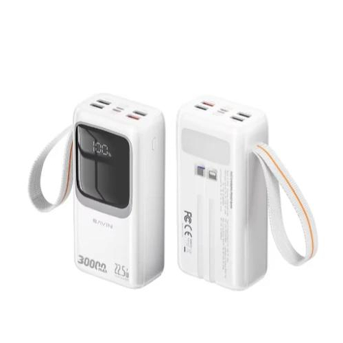 Bavin Power bank 30 000mAh 22.5W - PC1031S bela