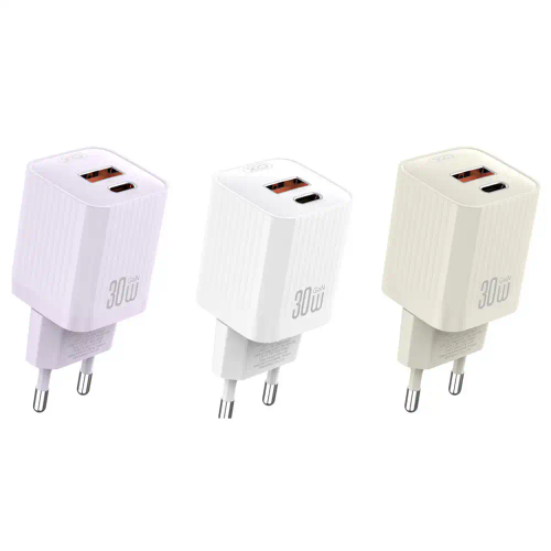 XO Kućni punjač L149 PD 30W beli sa Lightning kablom