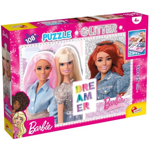 Slagalica Lisciani 108Pcs Barbie Glitter Best Friends Forever! 2U1 Slozi I Oboji 81196