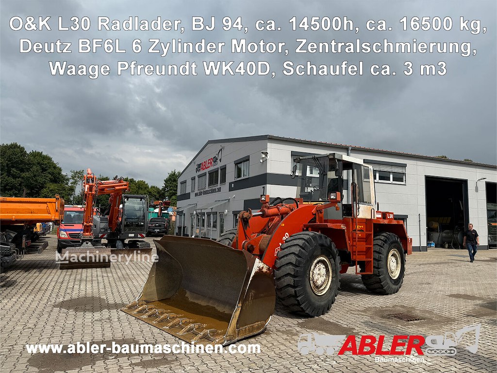 O&K L30 Radlader Waage Zentralschmierung Deutz prednji utovarivač
