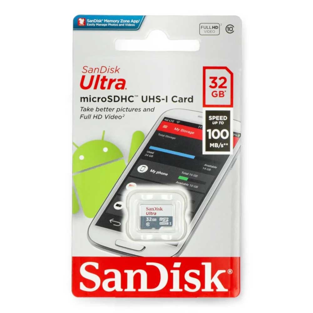 Micro SD 32GB SanDisk Ultra - SDSQUNR-032G-GN3MN