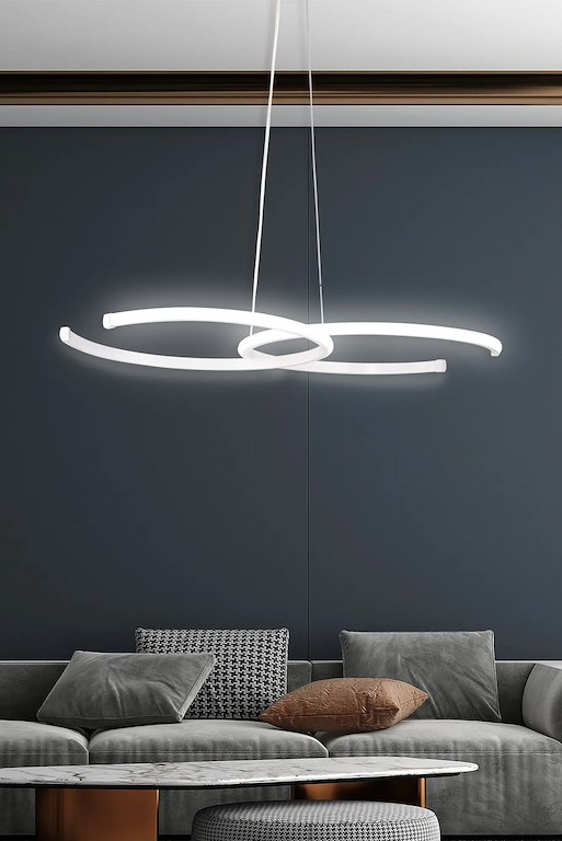 Opviq Luster Carinae, 65x40x2 cm, LED 6500K, 40-60W, Beli