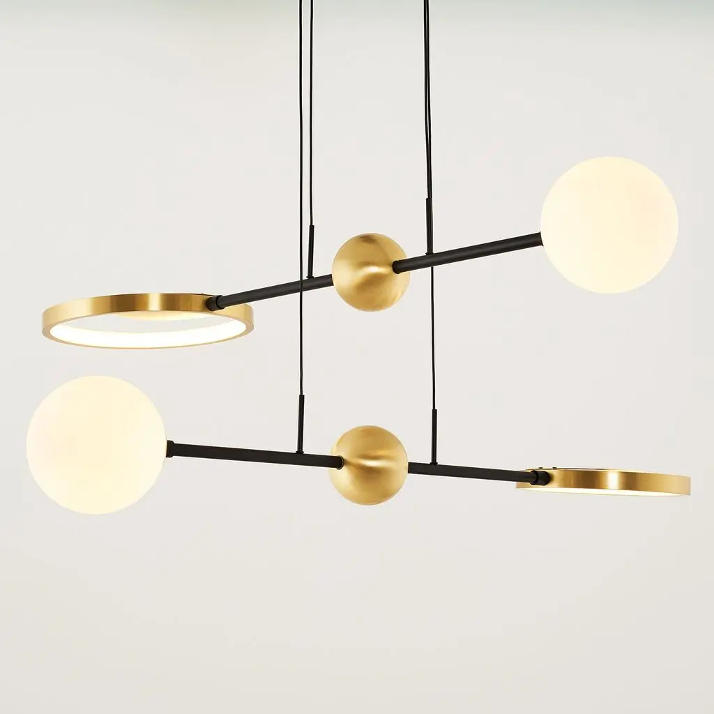 Opviq Luster L1224, Crno-zlatne boje