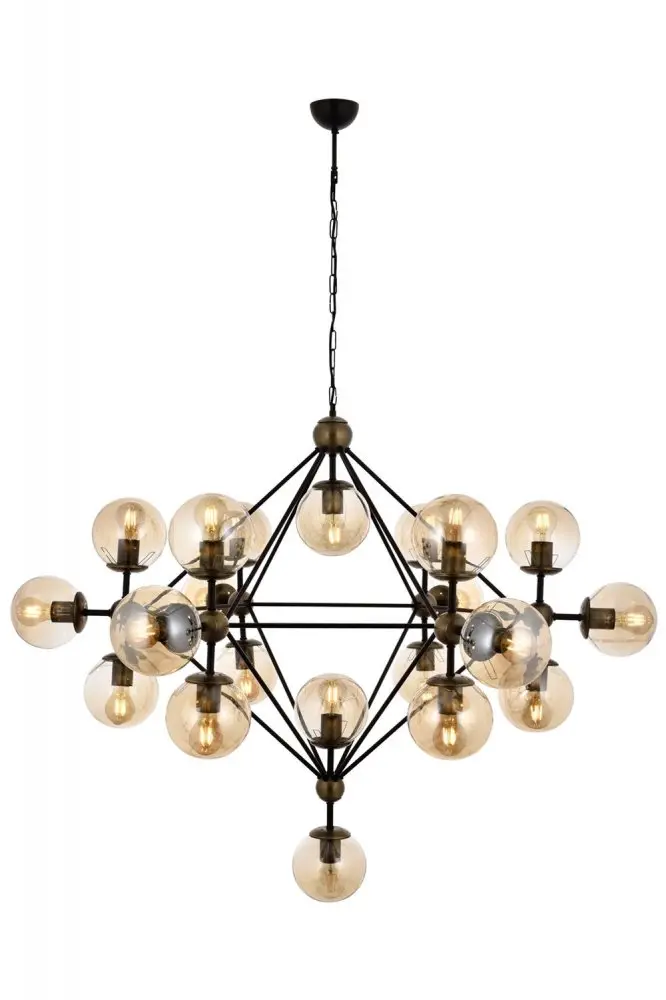 Opviq Luster AV-4258-21BSY, 100 cm, IP20, Braon-crni