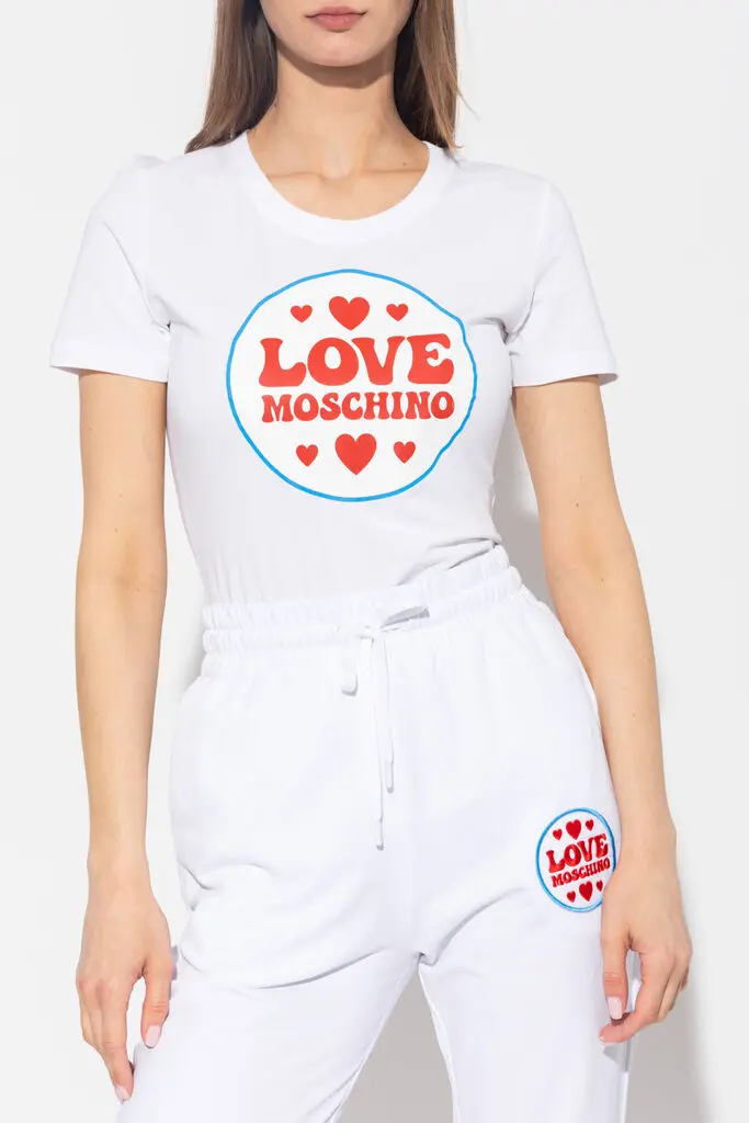 Love Moschino Ženska majica W4H1920E1951-A00, Bela