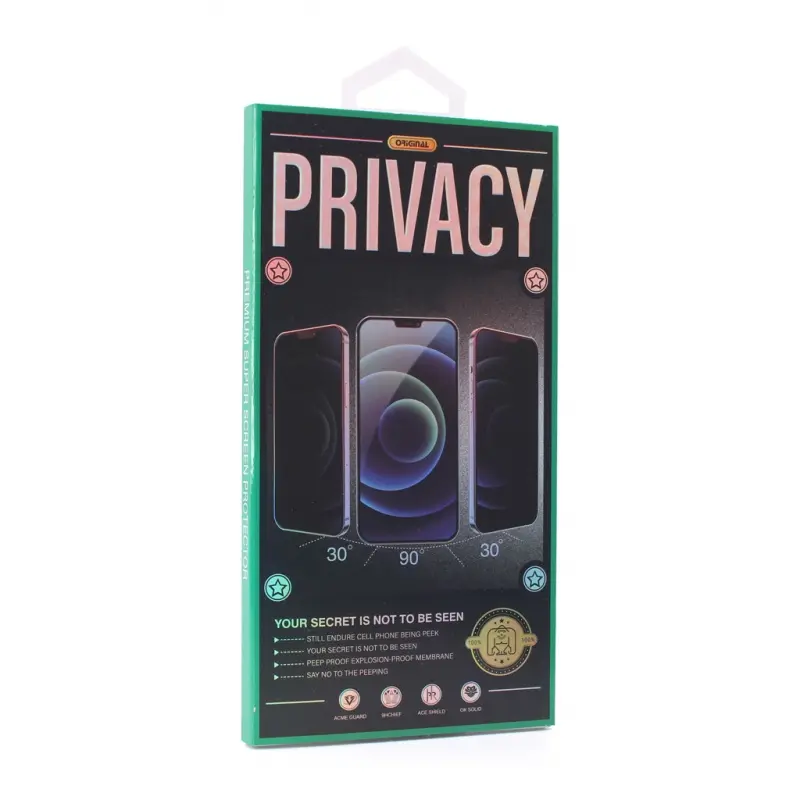 Zaštitno staklo Privacy 2.5D full glue za Samsung A525F/A526B/A528B Galaxy A52 4G/A52 5G/A52s, Crno