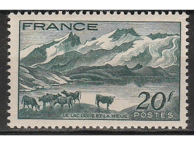 Francuska, France-Lake Lerie and Meije-1943-MNH