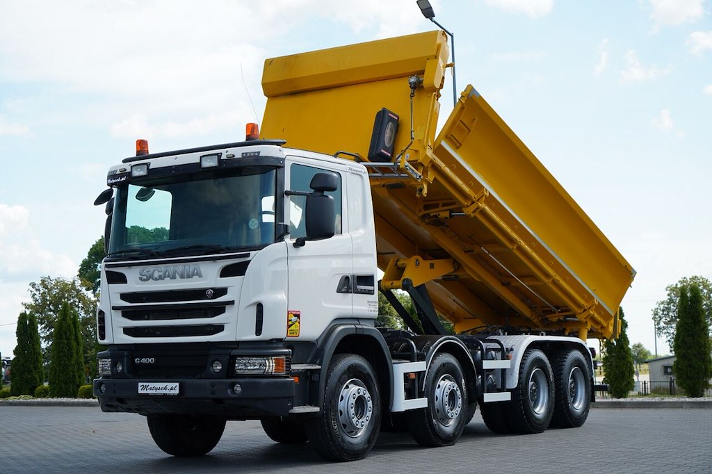 Scania G 400 / 8x4 / WYWROTKA 2 STRONNA  / BORDMATIC / MANUAL kiper