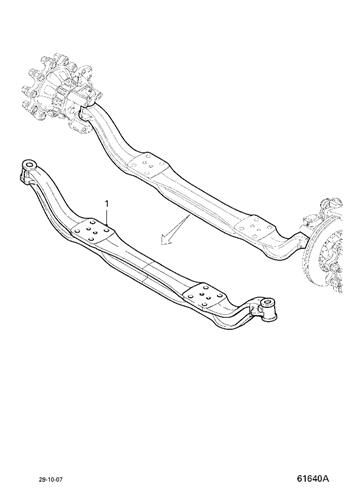 CUERPO DE EJE DELANTERO 1785563 drugi rezervni deo transmisije za DAF XF 105 tegljača