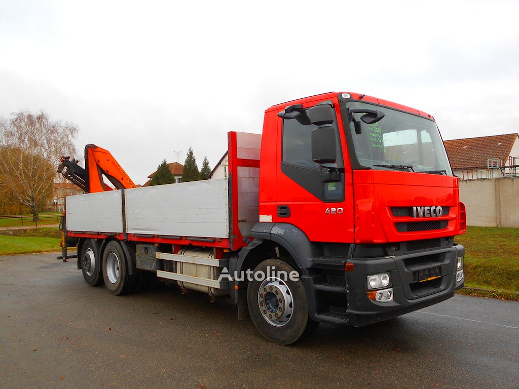 IVECO STRALIS 420 6x2 + HR kamion s ravnom platformom < 3.5t