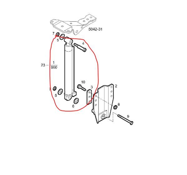 PISTON DE ELEVACION 500337311 hidraulični cilindar za IVECO EuroTech Cursor (MH) kamiona