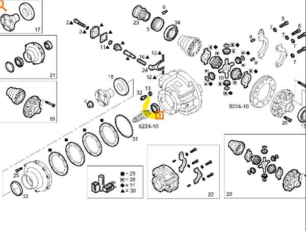 Rodamiento Carter Grupo Diferencial VKT8475 drugi rezervni deo transmisije za IVECO Stralis kamiona