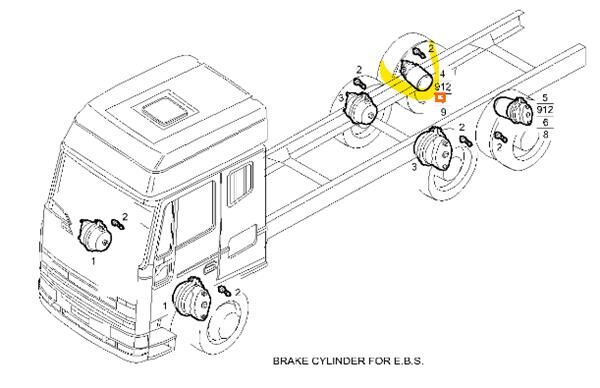 30D2027100K kočiona komora za IVECO Stralis kamiona
