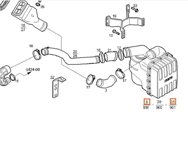 500392989 kućište filtera za vazduh za IVECO EuroCargo kamiona