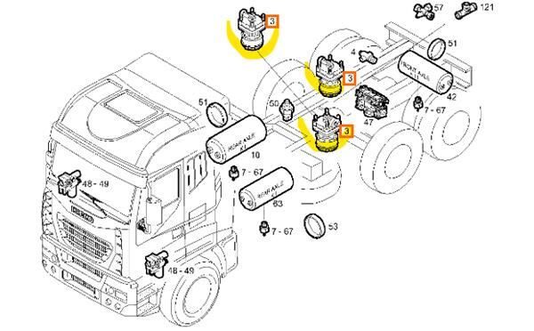 VALV.RELAIS 4750100010 drugi rezervni deo kočionog sistema za IVECO Stralis tegljača