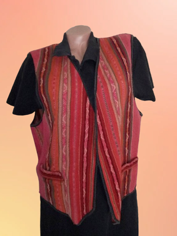 ❤️ETNO VUNEN TKAN PRSLUK❤️UNIKAT -XL-XXL