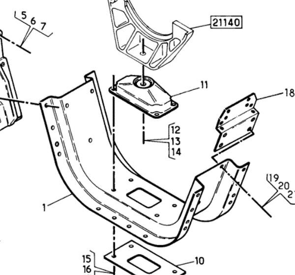 5010320094 držač motora za Renault Magnum E-Tech 2000 -> kamiona