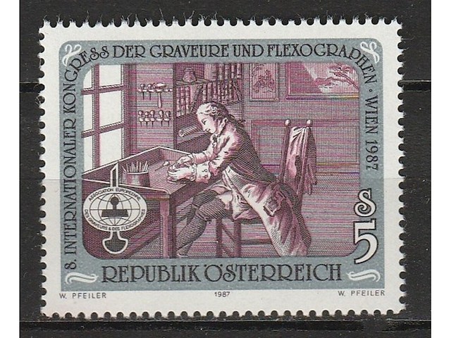 Austrija, Austria - 1987 - Etchers and Flexograph - MNH