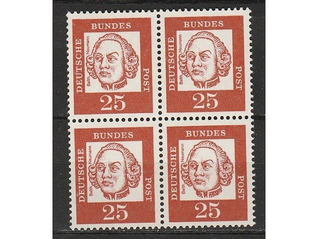 Deutsche Bundespost - 1961-Balthasar Neumann-MNH