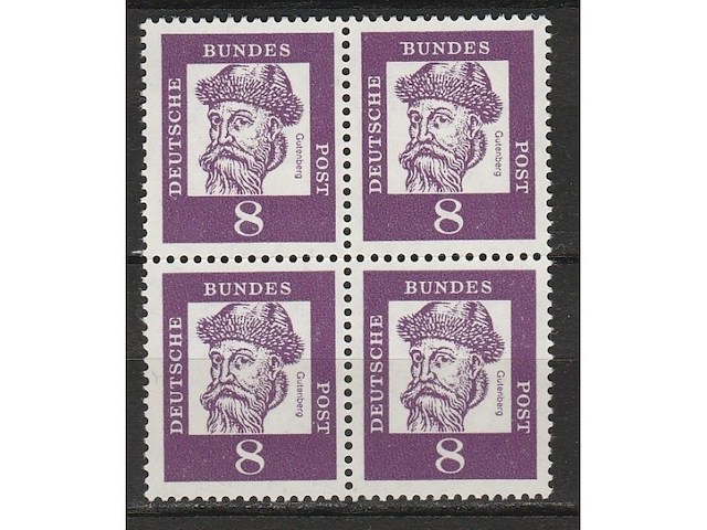 Deutsche Bundespost - 1961-Johannes Gutenberg-MNH