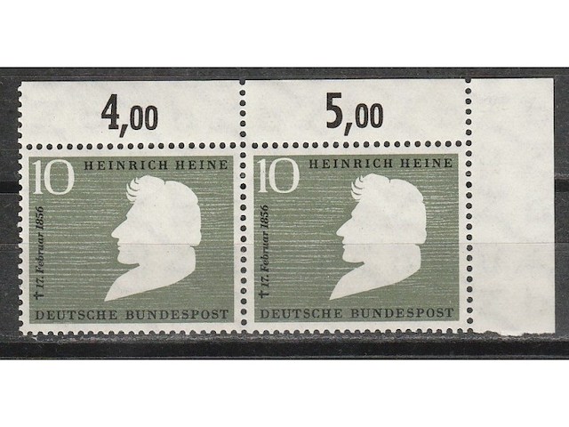 Deutsche Bundespost - 1956 - Heinrich Heine  - MNH