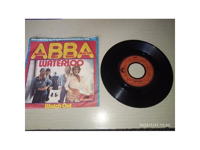 ABBA – Waterloo - VINIL SINGL 7 NEM 1974