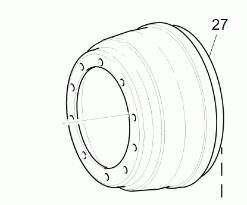 1414152 kočioni doboš za Scania P94 kamiona
