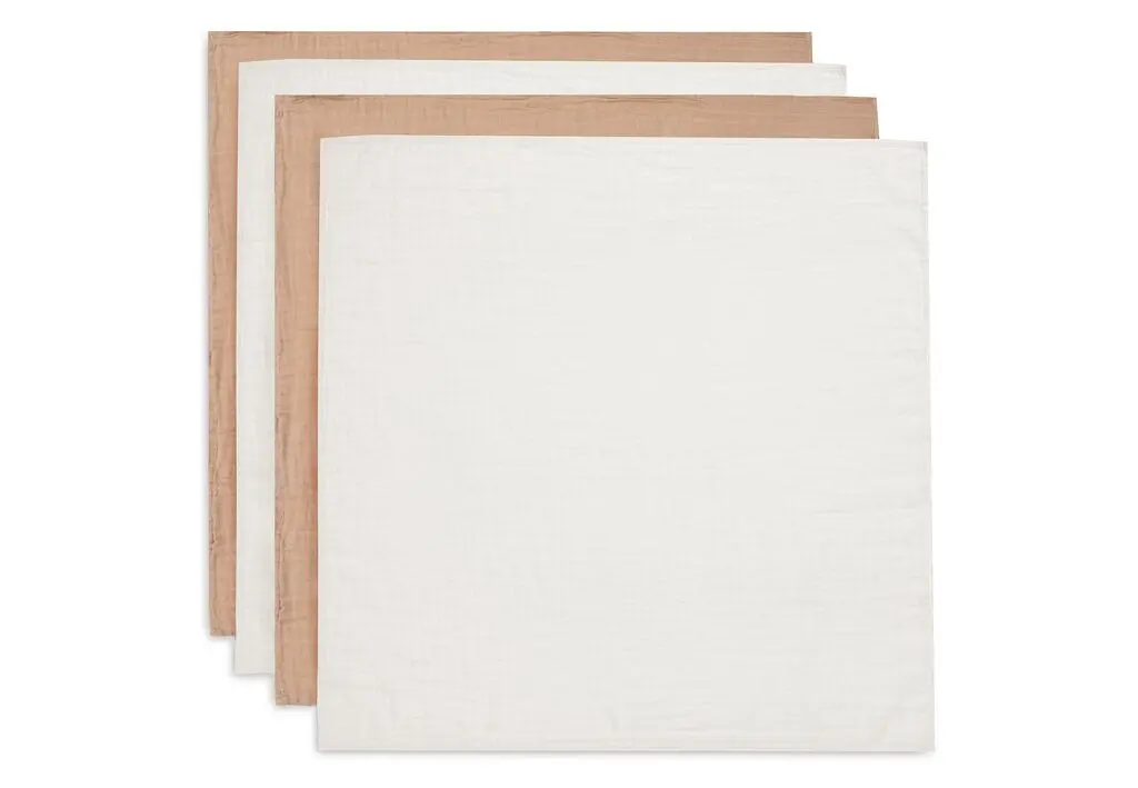 Jollein Muslin tetra pelene, 70x70cm, 4 komada, Braon i bela