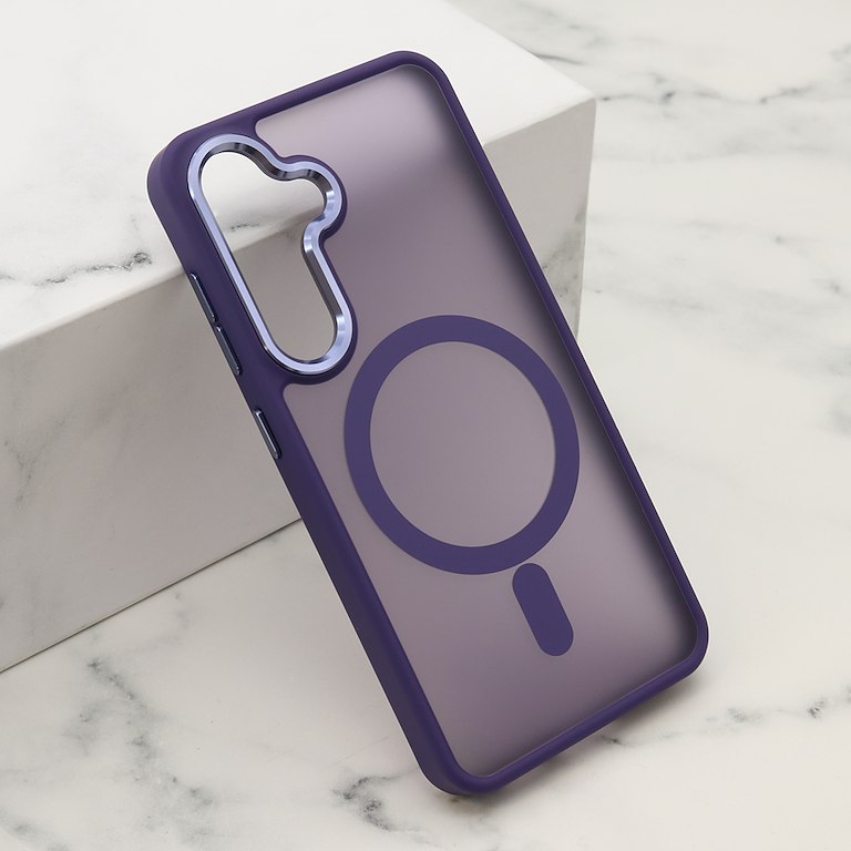 Zastitna maska (futrola) SILKY MAGSAFE - Samsung S921 Galaxy S24 5G ljubicasta (MS)