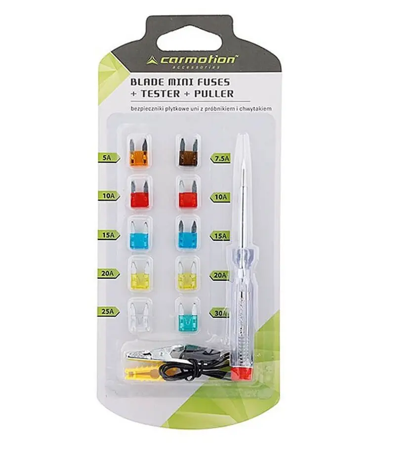 CARMOTION Mini osigurači, Sa glinericom, Set od 10, 1x (5, 7.5, 25, 30 A), 2x (10, 15, 20 A)