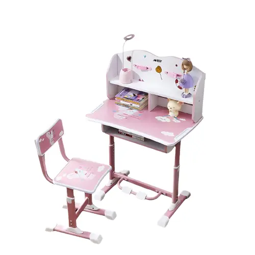 Dečiji radni sto i stolica, Roze
