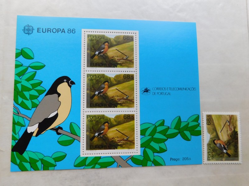** AZORES EUROPA 1986 BLOK + **