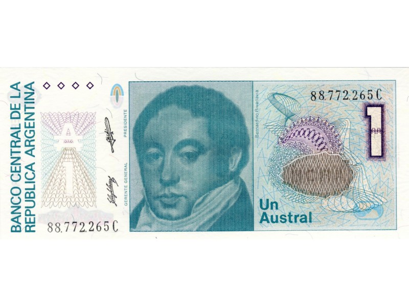 Argentina. 1 Austral (1985-1989). P#323. UNC. PRESS