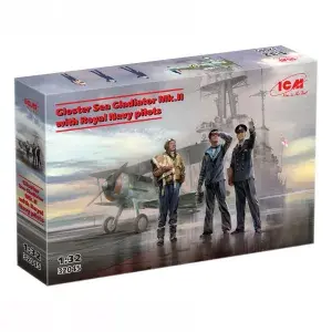 ICM Set za modelovanje Aircraft - Gloster Sea Gladiator Mk.II With Royal Navy Pilots, 1:32