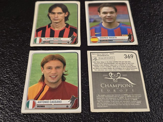 Sličice Champions of Europe 1955 2005 na komad