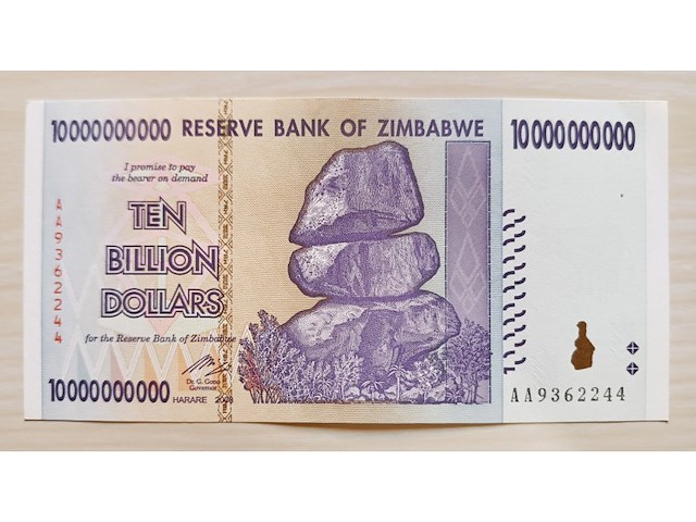 Zimbabwe 10.000.000.000 dollars. aUnc, 2008 godina