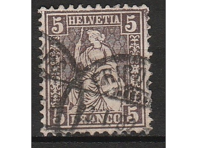 Switzerland, Švajcarska - 1881 - Sitting Helvetia
