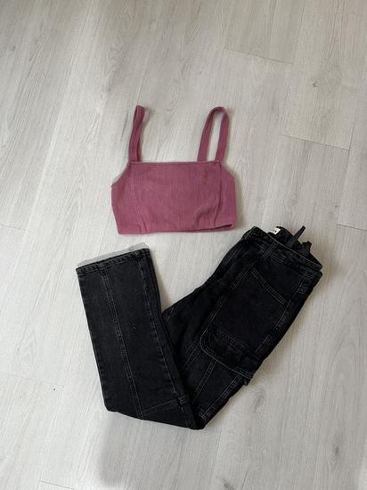 Zara cargo nove farmerice poklon Zara top