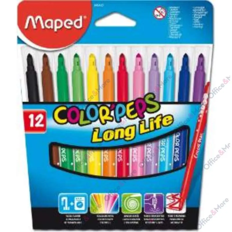 MAPED FLOMASTERI 1/12 COLOR PEPS long life