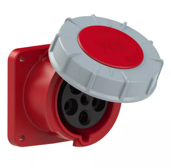 Industrijska utičnica 63A/5p ugradna ravan IP67 PCE