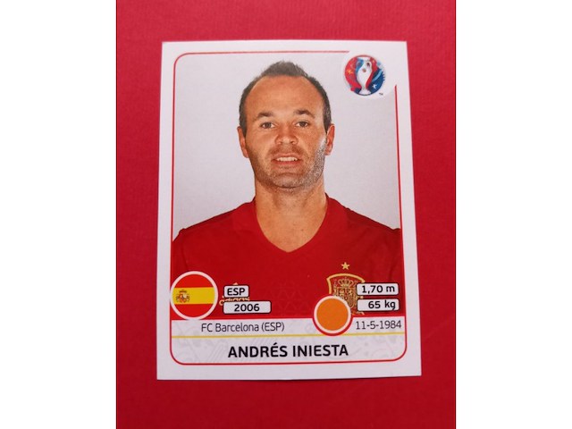 EURO 2016 France broj 363 Andres INIESTA