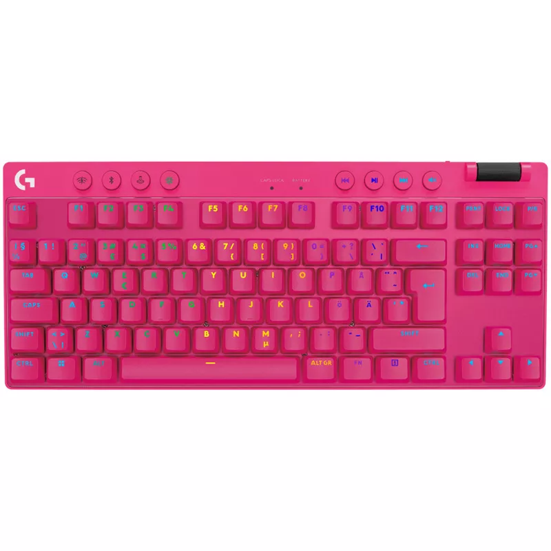 LOGITECH G PRO X TKL LIGHTSPEED Mechanical Gaming Keyboard – MAGENTA – US INT’l –